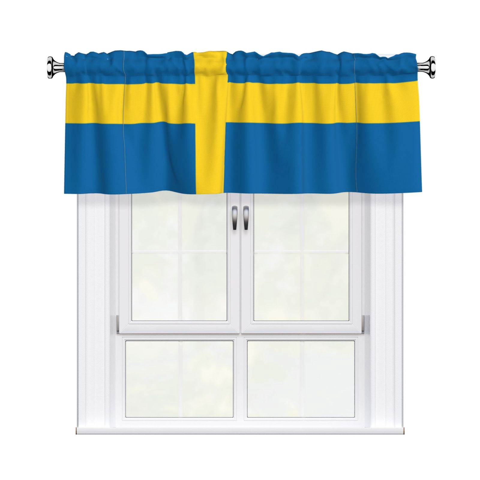 Curtain Valance 54x18in Rod Through The Short Curtain For Bedroom ...