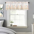 Curtain Valance for Windows, Abstract Floral Leaf Plant Kitchen ...