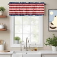 Curtain Valance for Windows, America Independence Day Stars on Stripe ...