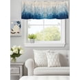 Curtain Valance for Windows, Blue Gradient Forest on Linen Kitchen ...