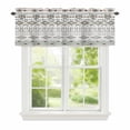 Curtain Valance for Windows, Boho Ethnic Geometric Texture Kitchen ...