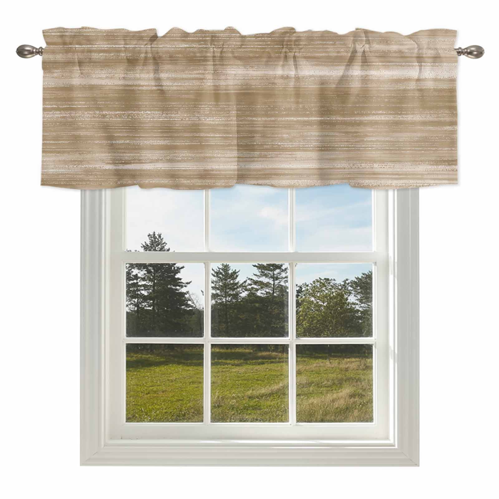 Curtain Valance for Windows Brown Kitchen Curtain Valances Ombre ...