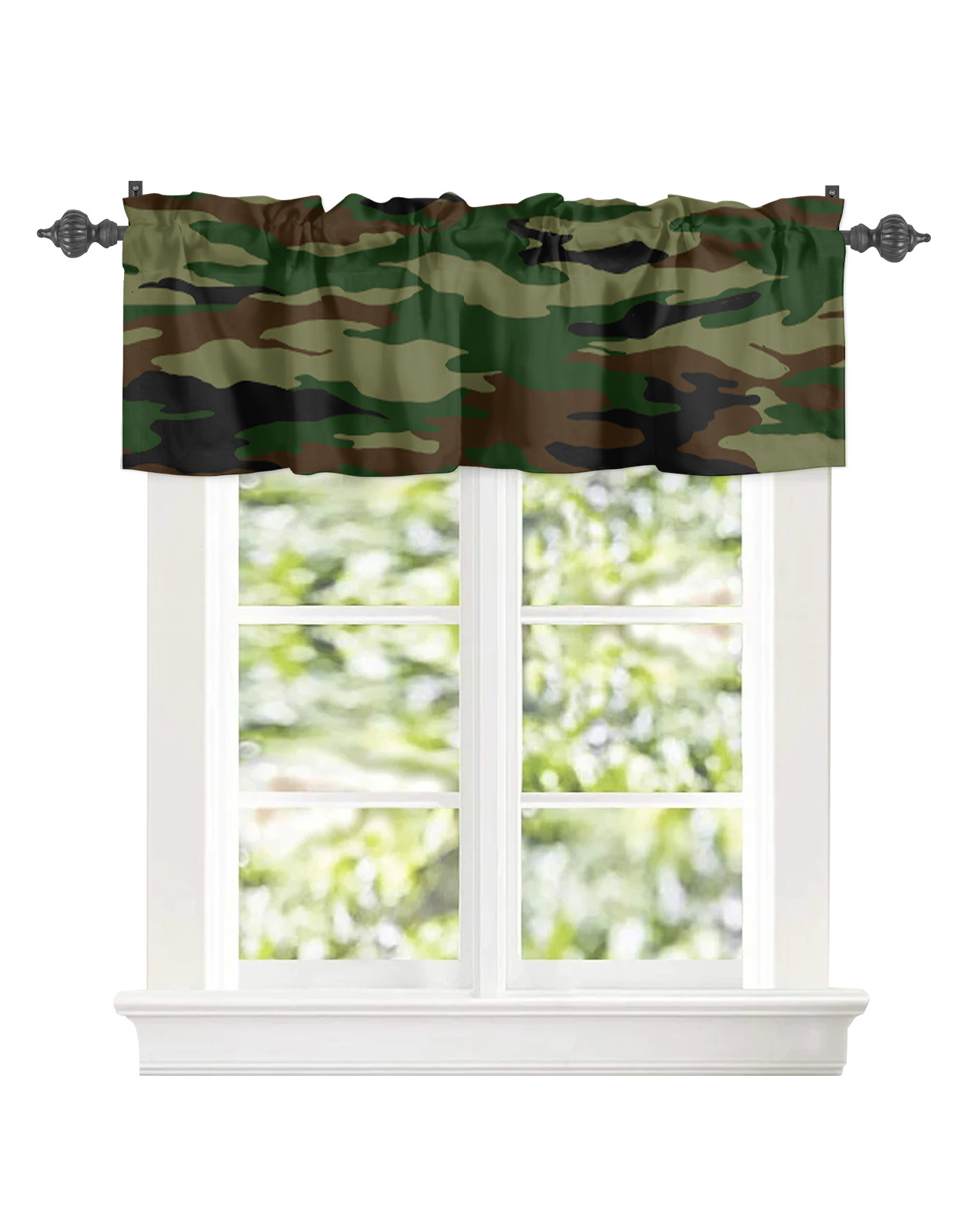 Curtain Valance for Windows Camouflage Military War American Army ...