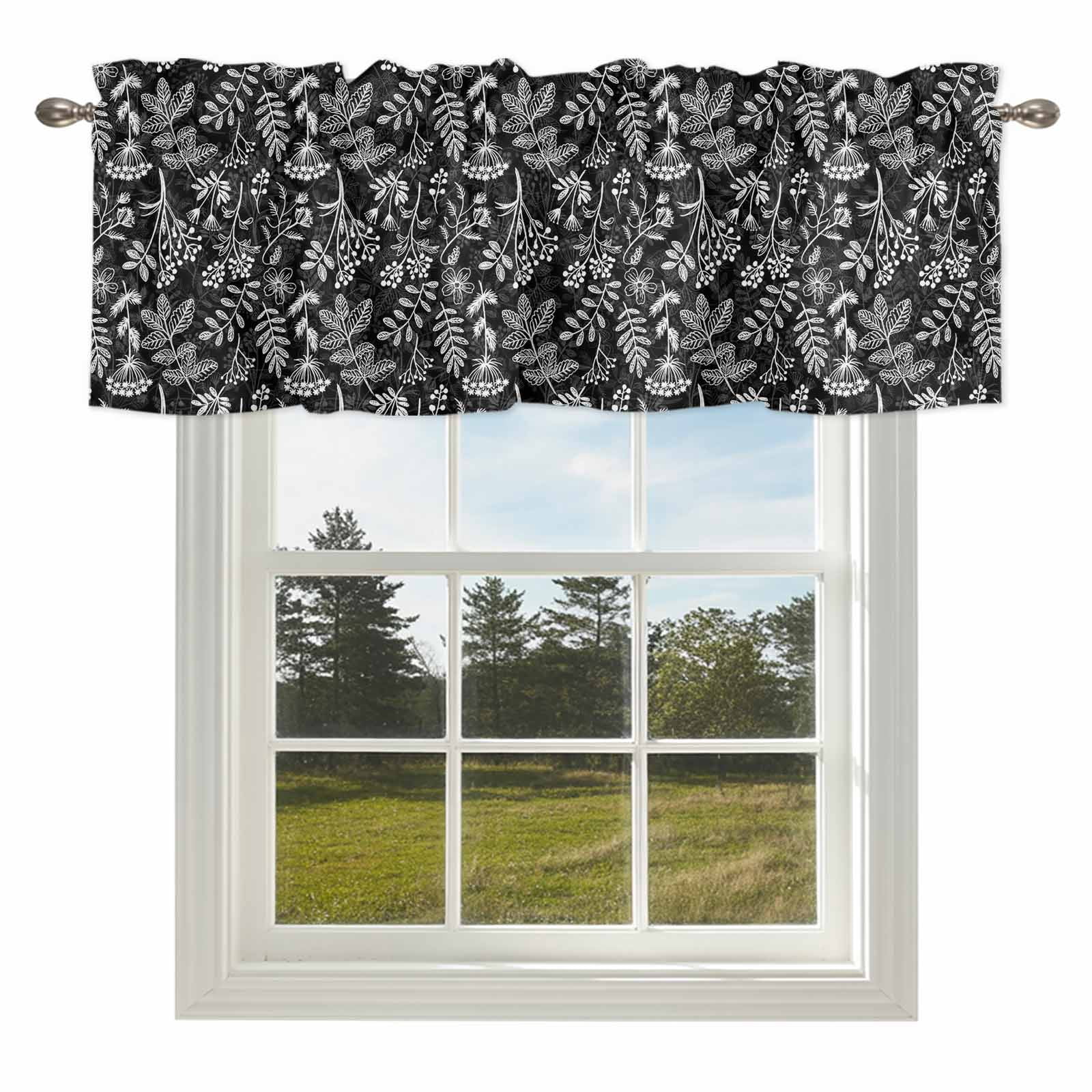 Curtain Valance for Windows Dandelion Flower Kitchen Curtain Valances ...