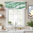 Curtain Valance for Windows, Green White Abstract Water Ripple Kitchen ...