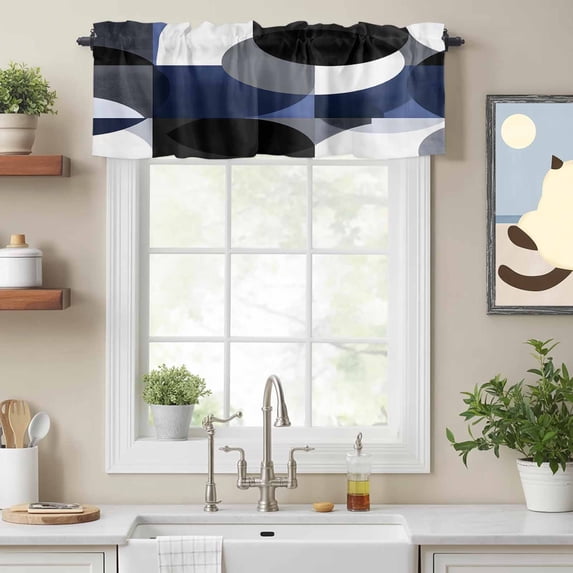 Curtain Valance for Windows, Irregular Circular Square Curve Kitchen ...