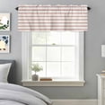 Curtain Valance for Windows, Minimalist Art Red Stripe on Beige Kitchen ...
