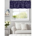 Curtain Valance for Windows, Modern White Line Character Face Kitchen ...