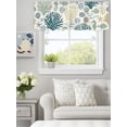Curtain Valance for Windows, Ocean Coral Shells Fish Kitchen Valances ...