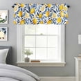 Curtain Valance for Windows, Pastoral Retro Lemon Leaves Kitchen ...