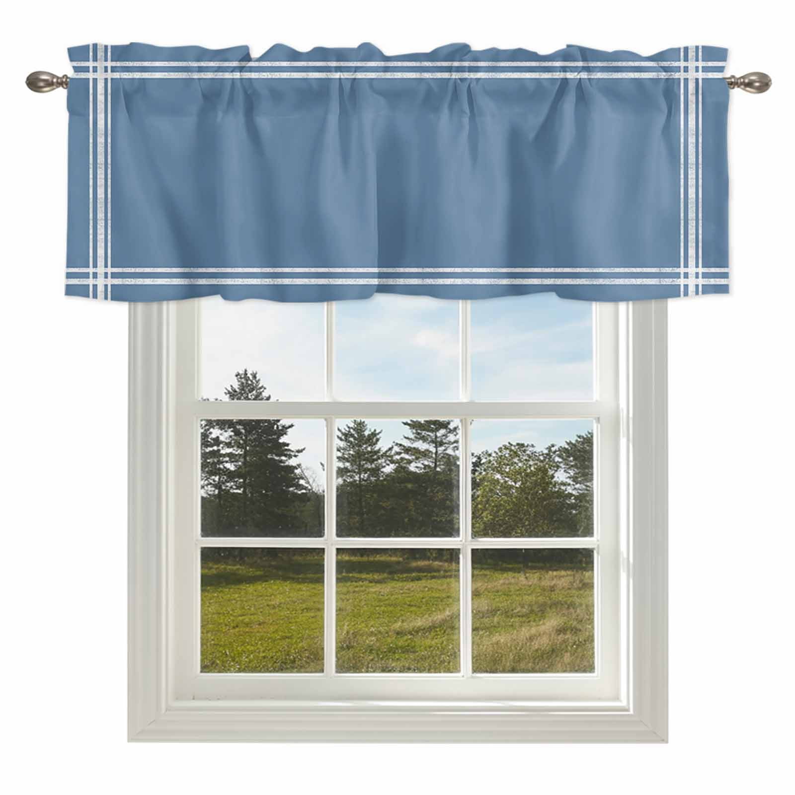 Curtain Valance for Windows Solid Color Kitchen Curtain Valances Royal ...