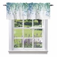 Curtain Valance for Windows, Summer Watercolor Eucalyptus Leaf Kitchen ...