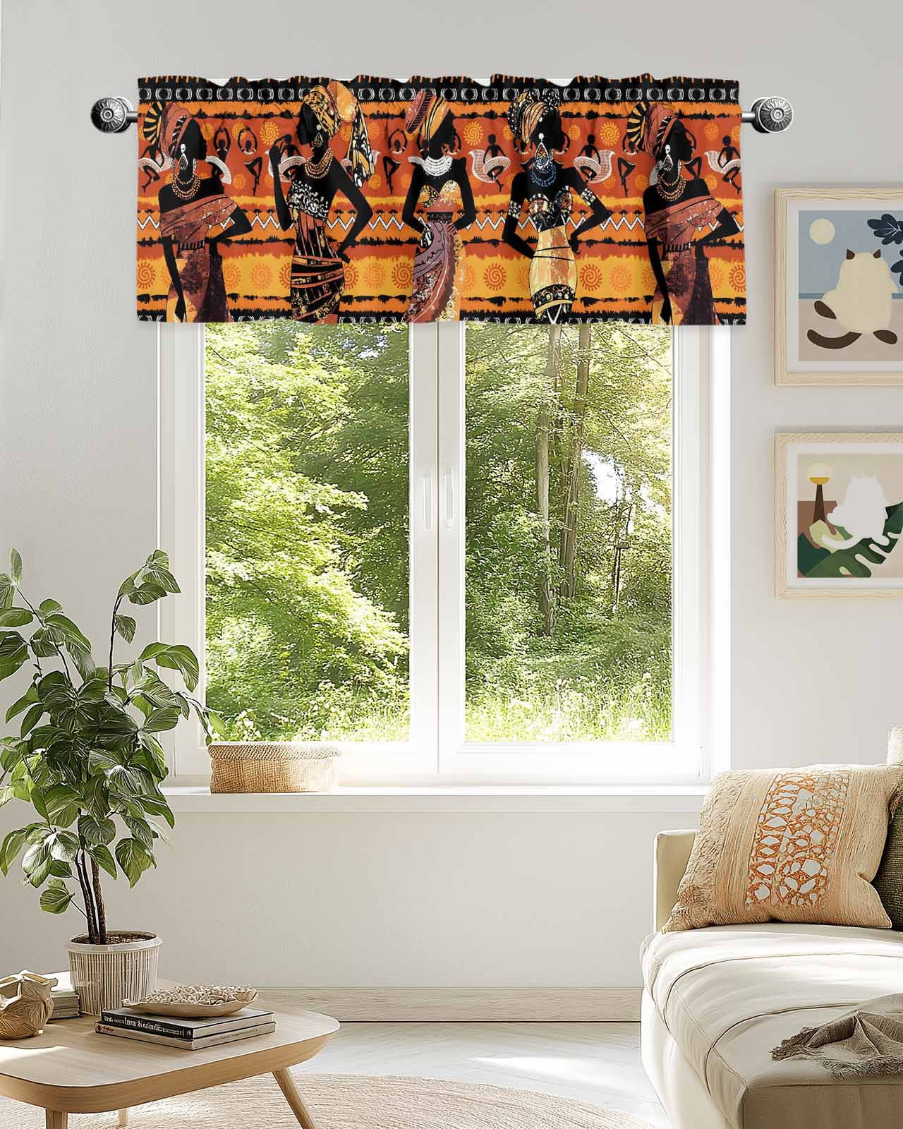 Curtain Valance for Windows,Tradition African Women Kitchen Valances ...