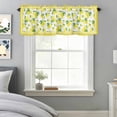 Curtain Valance for Windows, Watercolor Yellow Lemon Kitchen Valances ...