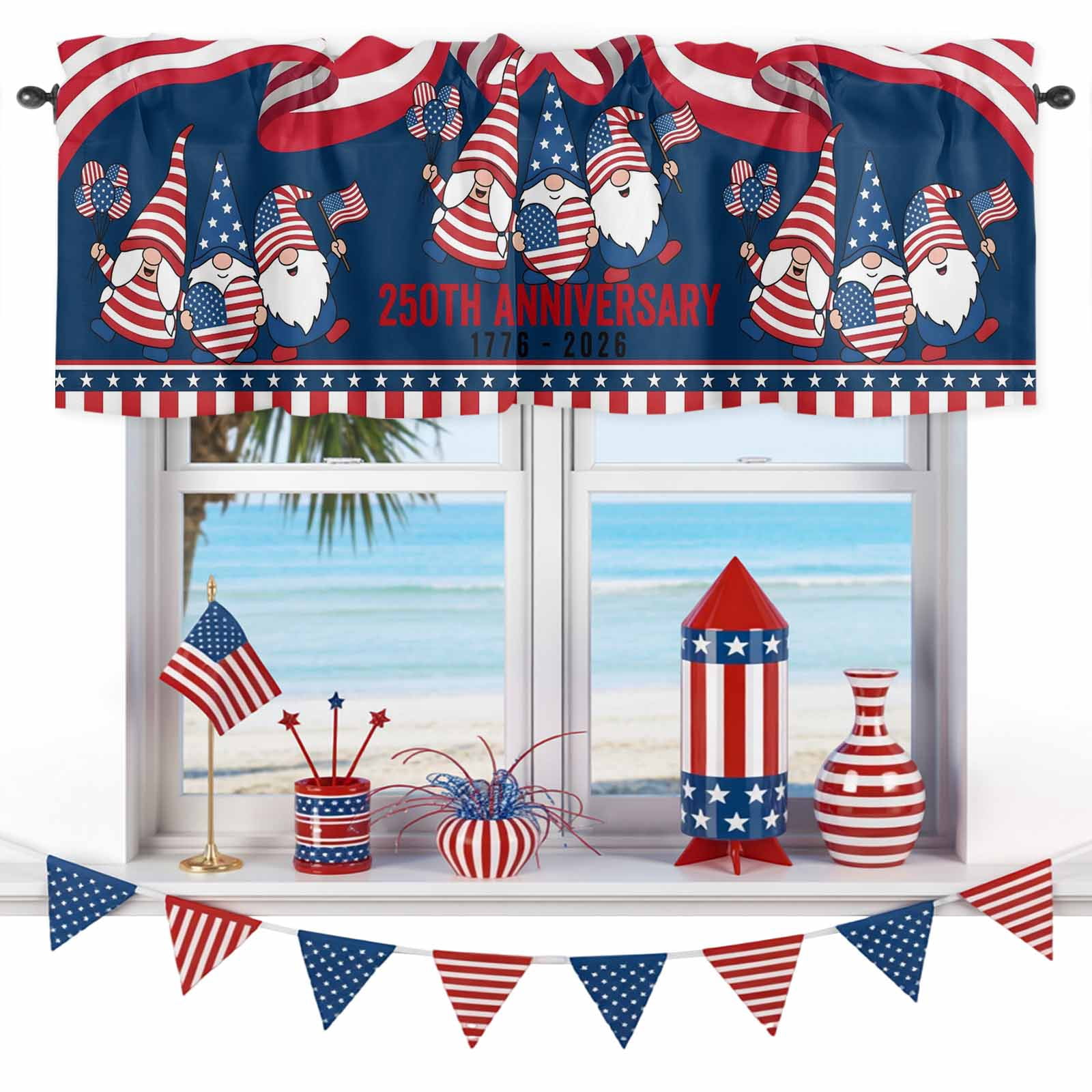 Curtain Valances for Kitchen Windows,Rod Pocket Short Valance American ...