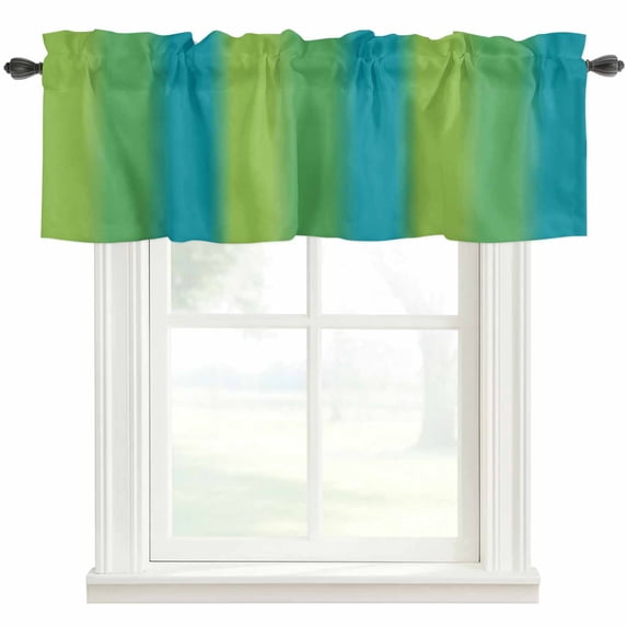Curtain Valances for Kitchen Windows,Rod Pocket Short Valance Green ...