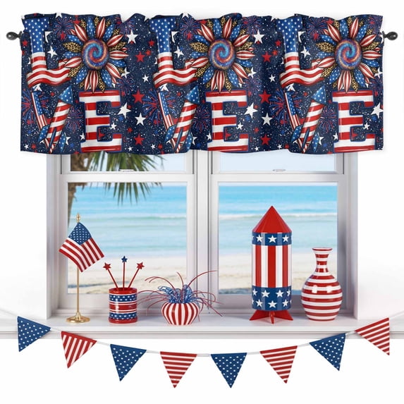 Curtain Valances for Kitchen Windows,Rod Pocket Short Valance ...