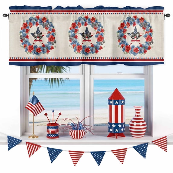 Curtain Valances for Kitchen Windows,Rod Pocket Short Valance ...