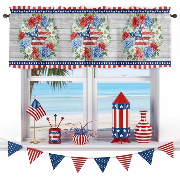 Curtain Valances for Kitchen Windows,Rod Pocket Short Valance ...