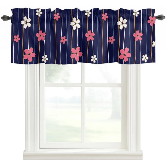 Curtain Valances for Kitchen Windows,Rod Pocket Short Valance Japanese ...