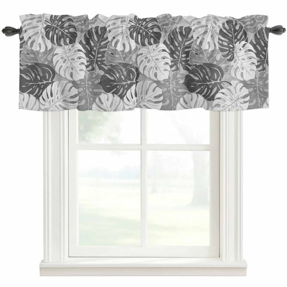 Curtain Valances for Kitchen Windows,Rod Pocket Short Valance Modern ...
