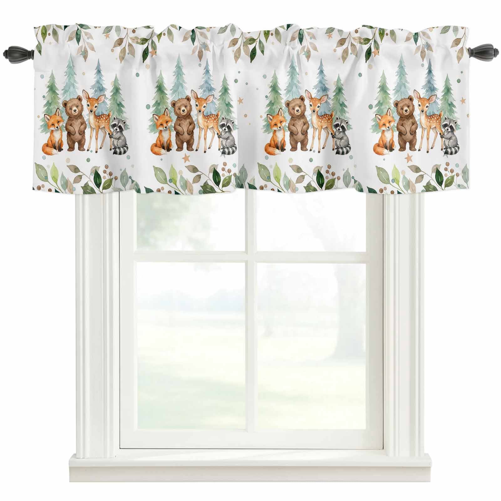 Curtain Valances for Kitchen Windows,Rod Pocket Short Valance Summer ...