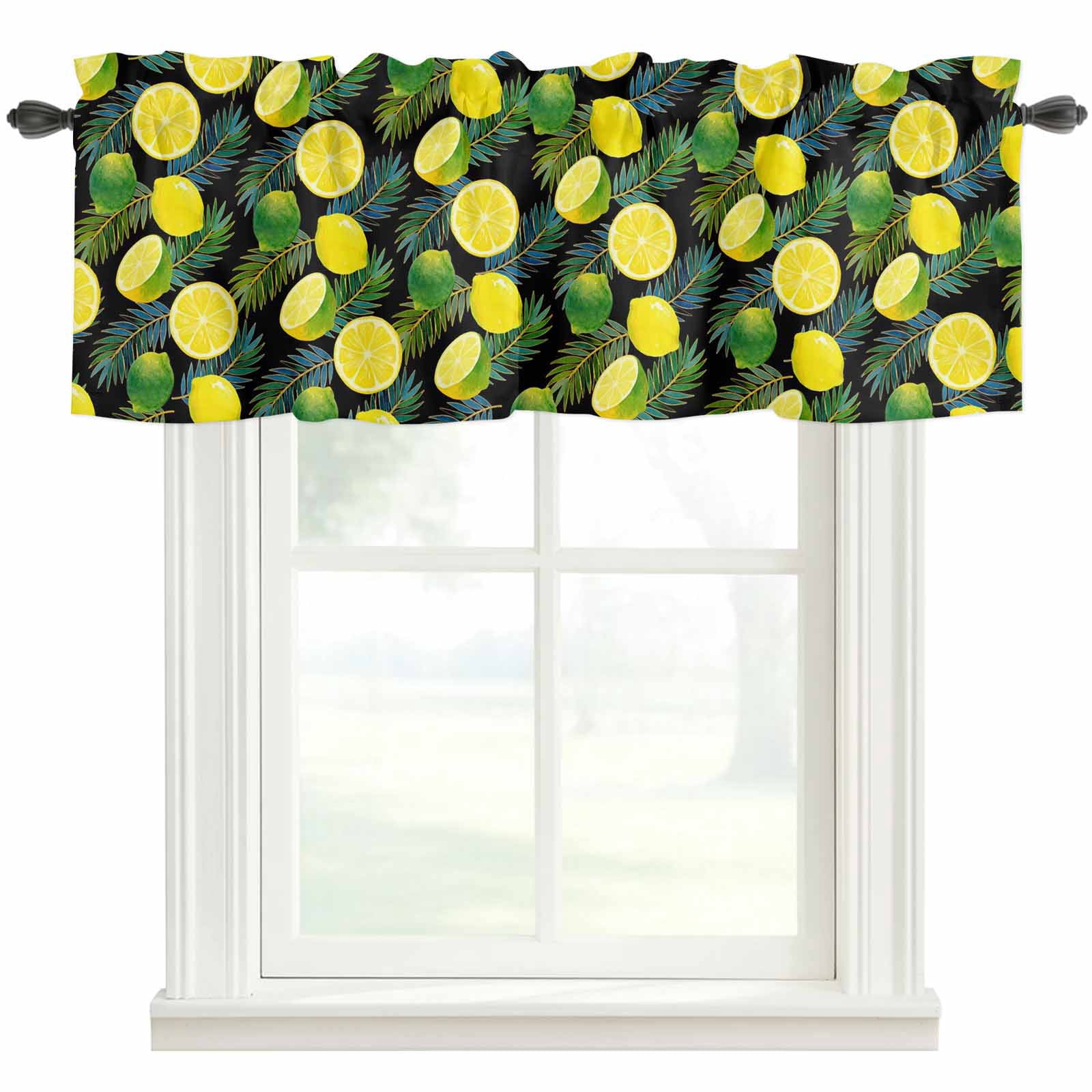 Curtain Valances for Kitchen Windows,Rod Pocket Short Valance Summer ...