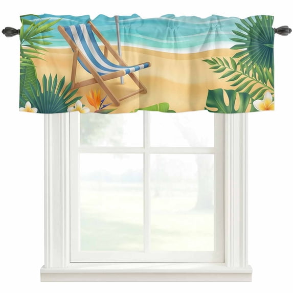 Curtain Valances for Kitchen Windows,Rod Pocket Short Valance Summer ...