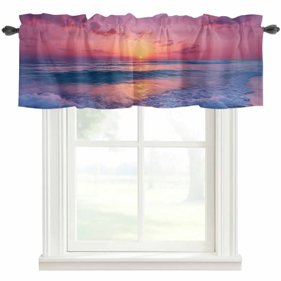 Curtain Valances for Kitchen Windows,Rod Pocket Short Valance Summer ...