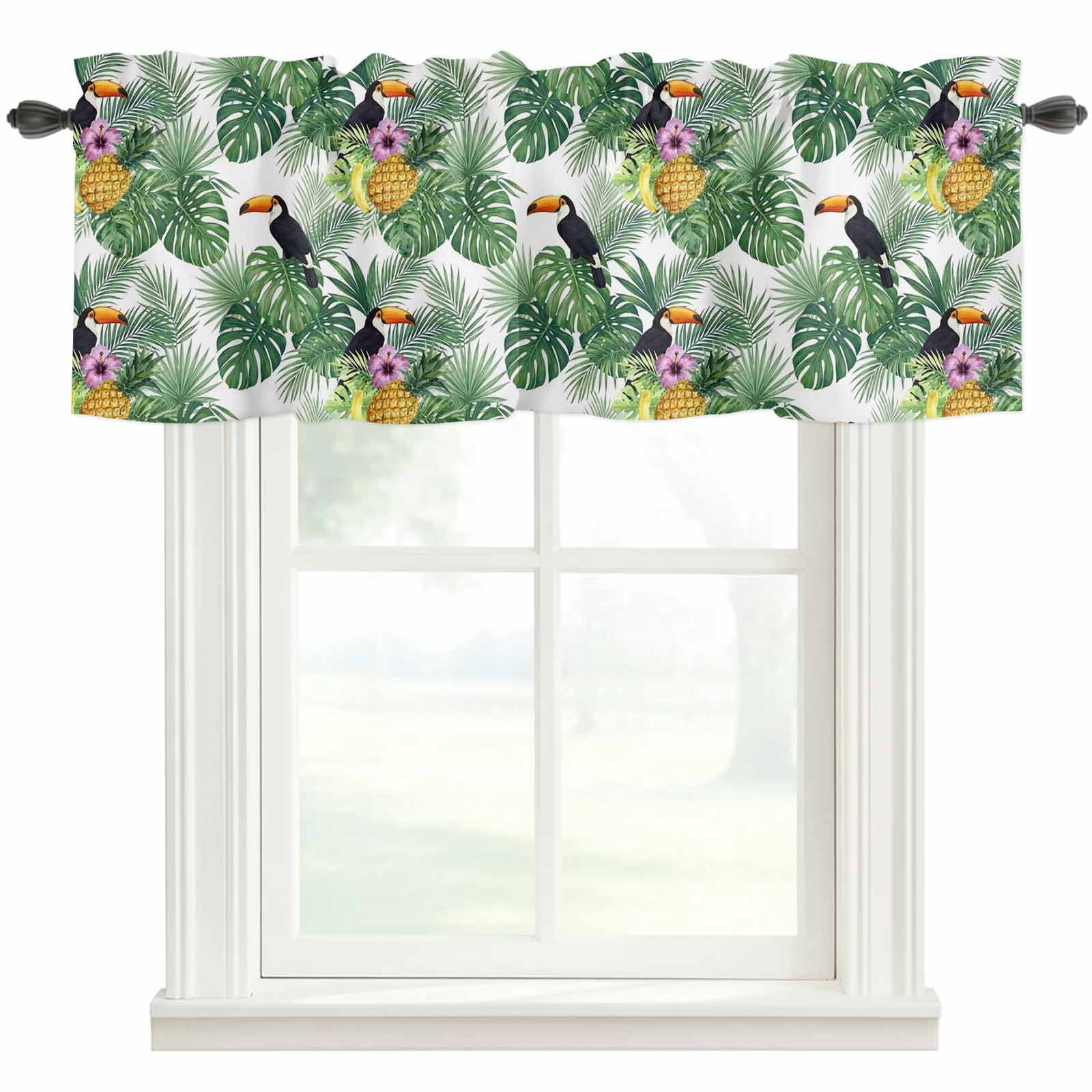 Curtain Valances for Kitchen Windows,Rod Pocket Short Valance Summer ...