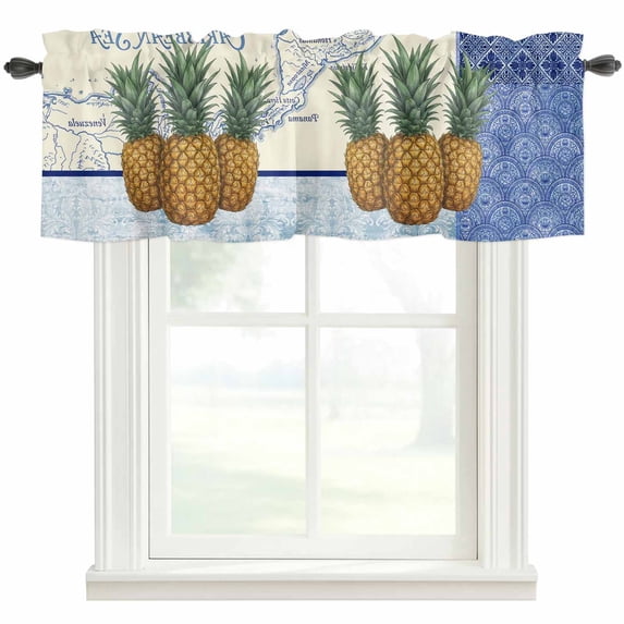 Curtain Valances for Kitchen Windows,Rod Pocket Short Valance Vintage ...