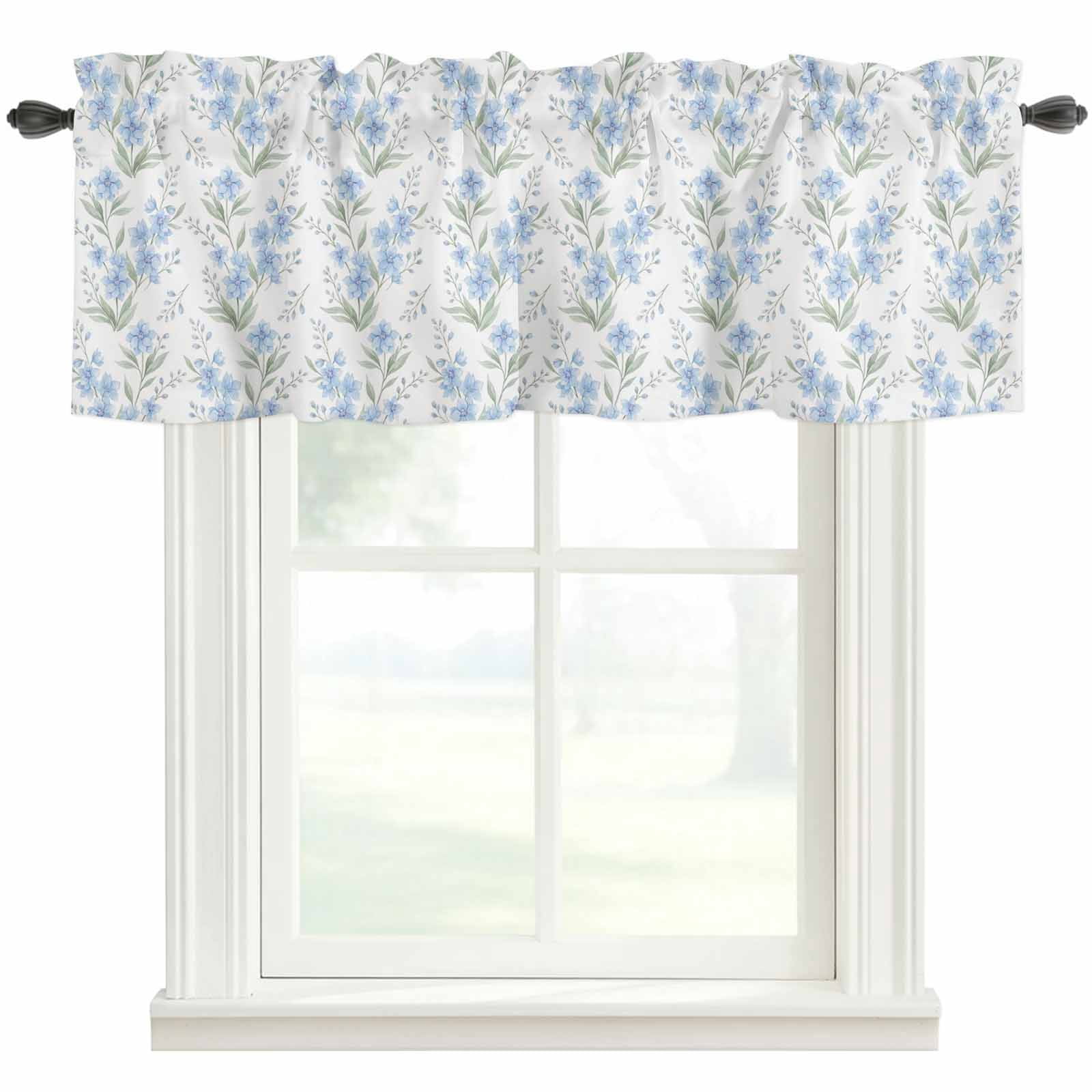 Curtain Valances for Kitchen Windows,Rod Pocket Short Valance ...