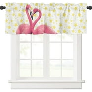 VOGOL Yellow Waterfall Valances for Farmhouse, Light Filtering Velvet ...