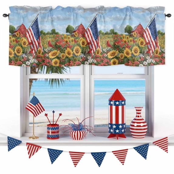 Curtain Valances for Kitchen Windows,Rod Pocket Short Valance ...