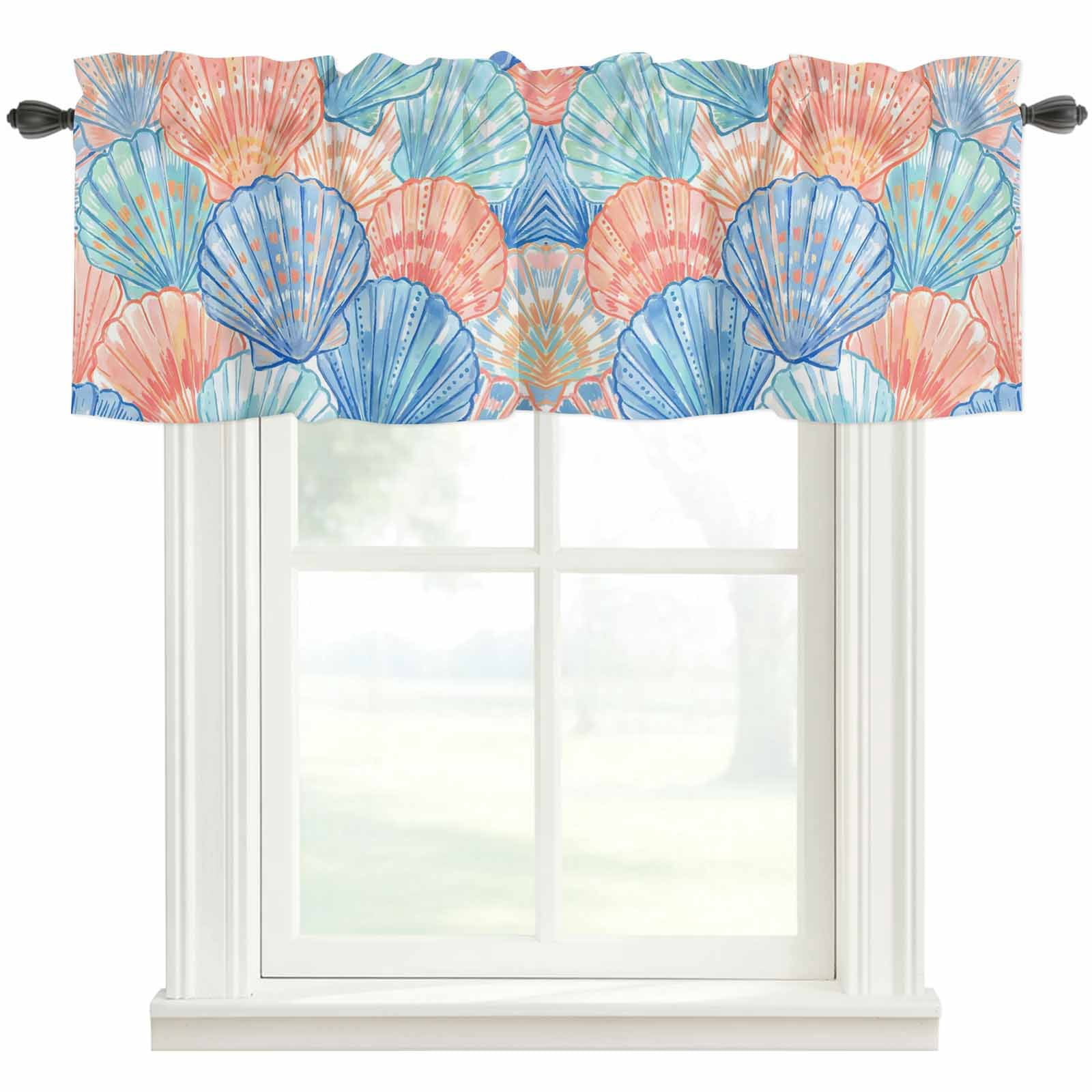 Curtain Valances for Kitchen Windows,Rod Pocket Short Valance ...