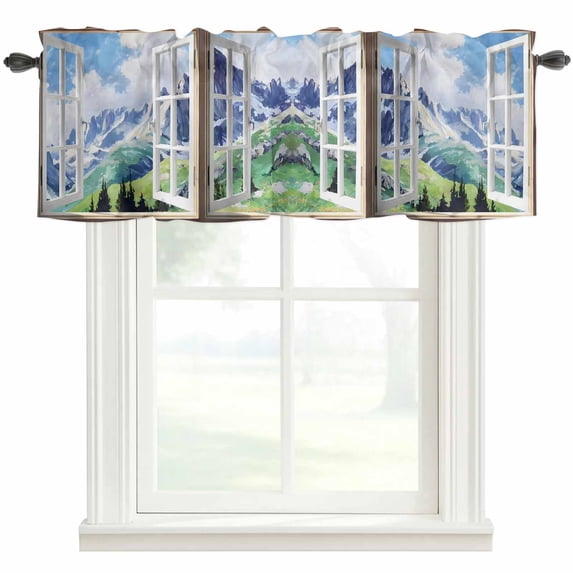 Curtain Valances for Kitchen Windows,Rod Pocket Short Valance Window ...