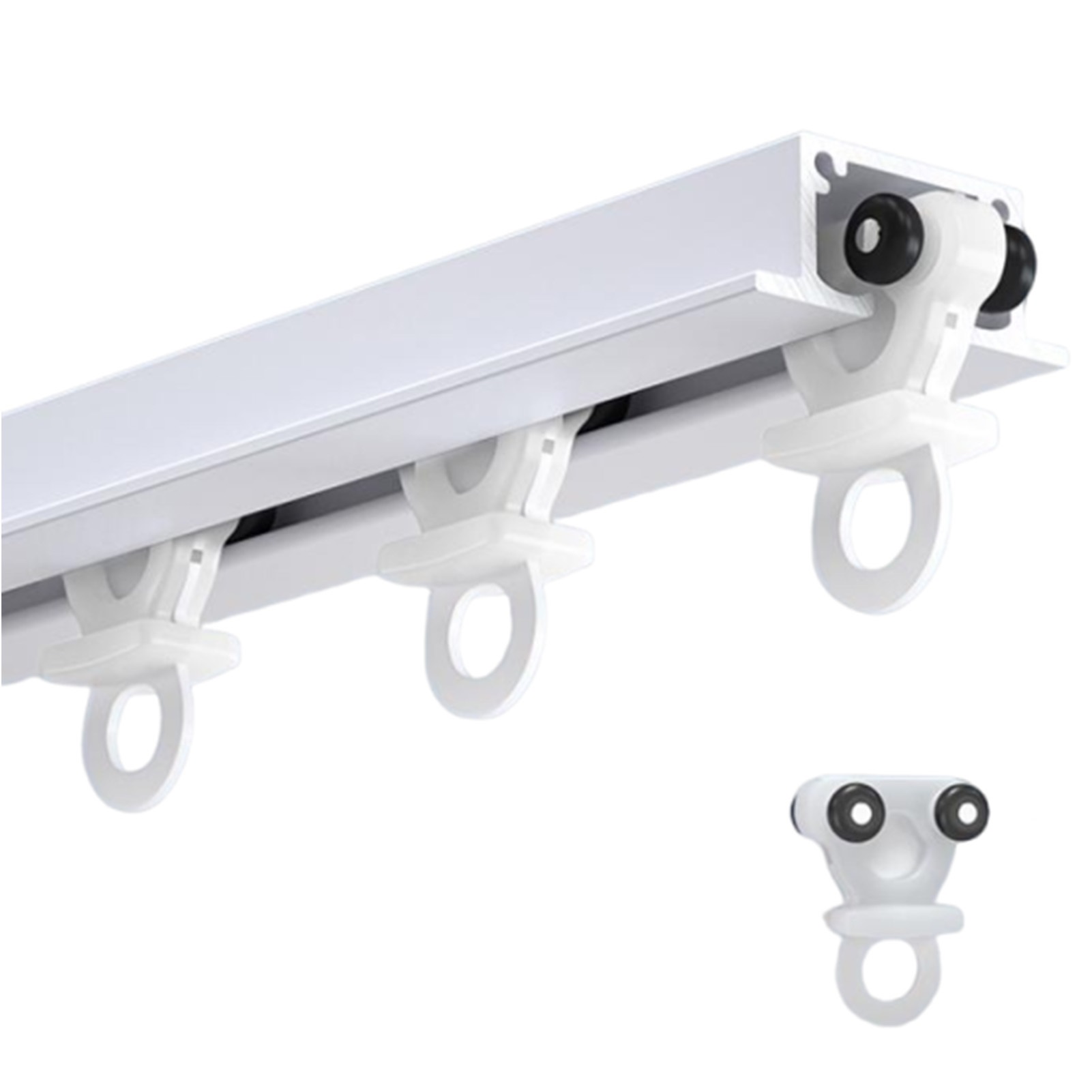 Curtain rail for ceiling mounting, room divider track, built-in curtain ...