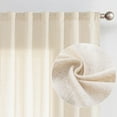 Curtainking 96-inch Beige Linen Farmhouse Curtains, Light Filtering ...