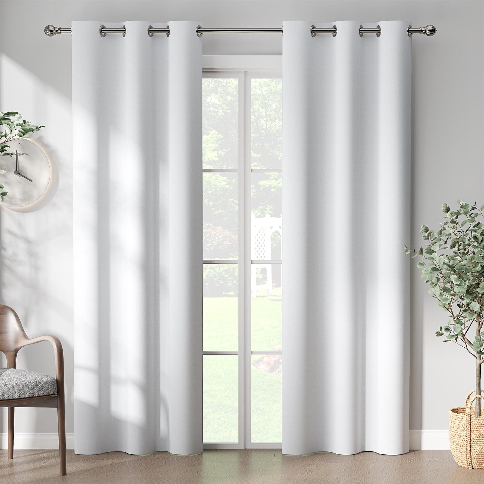 Curtainking Light Blocking Panels, 2 Pack Thermal Insulated Grommet ...