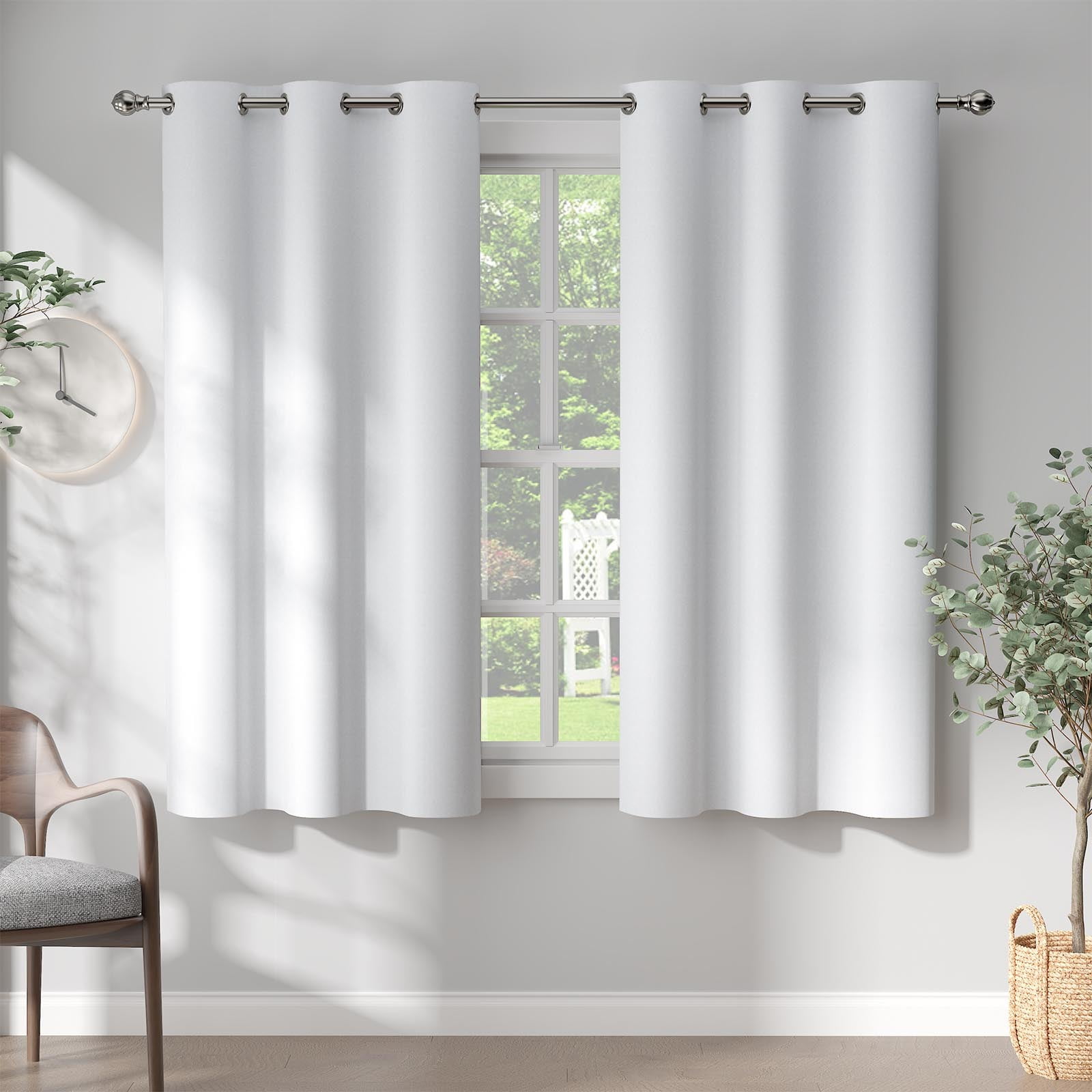 Curtainking 2-Pack Thermal Insulated Blackout Curtains, Heat Control ...