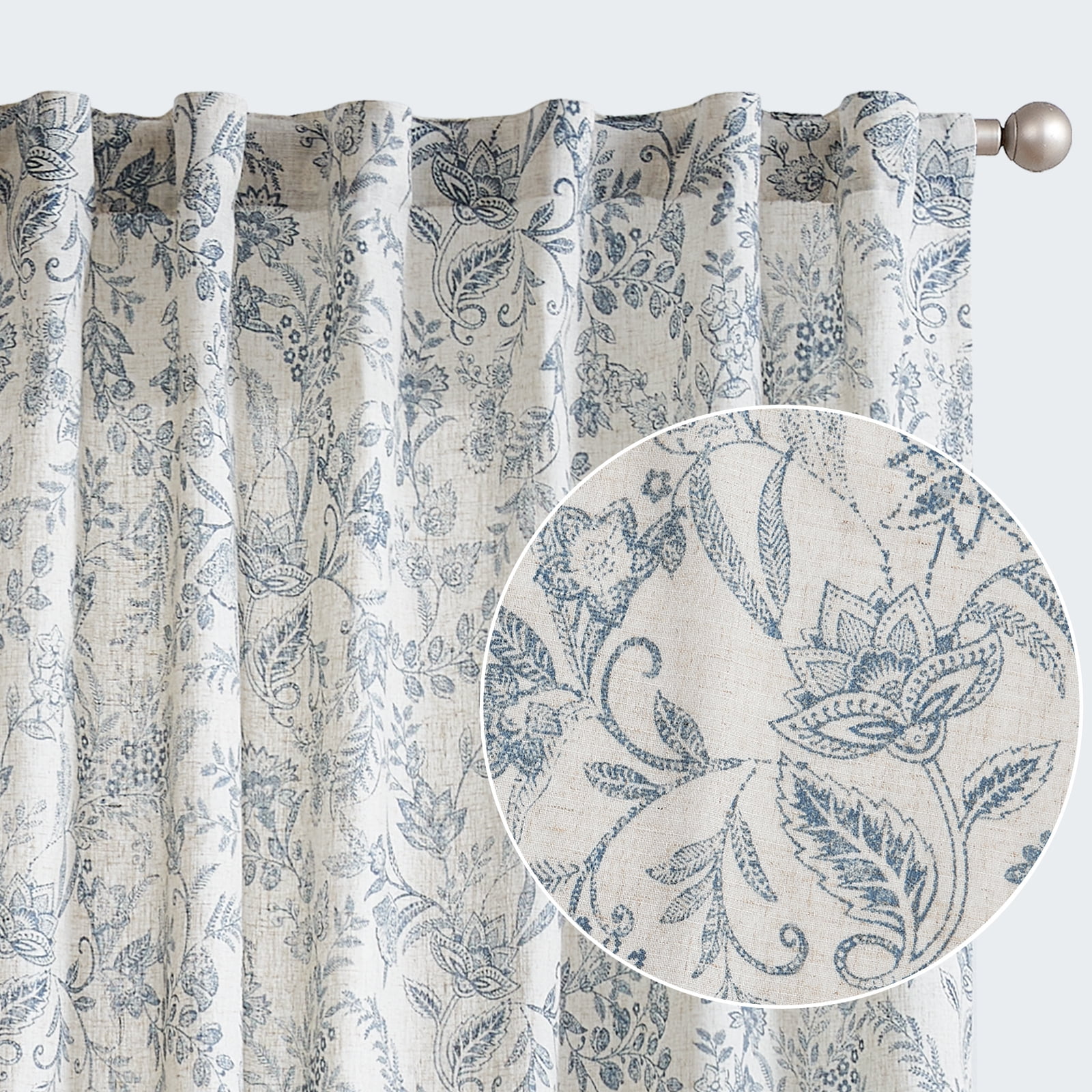 Light Blue Patterned Curtains Living Room