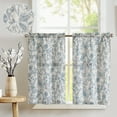 Curtainking 26x36in Linen Kitchen Curtains, Rod Pocket 2 Panels, Beige ...