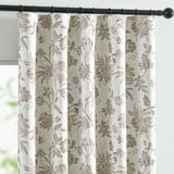 Curtainking Blackout Curtains, 84", Farmhouse Taupe Floral Print ...