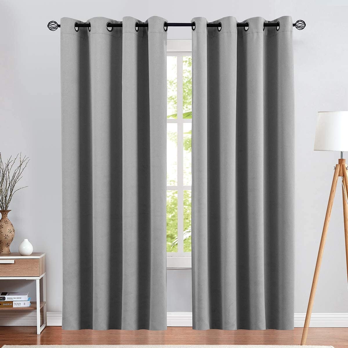 Curtainking Room Darkening Curtain Triple Weave Drape 63 inch for ...