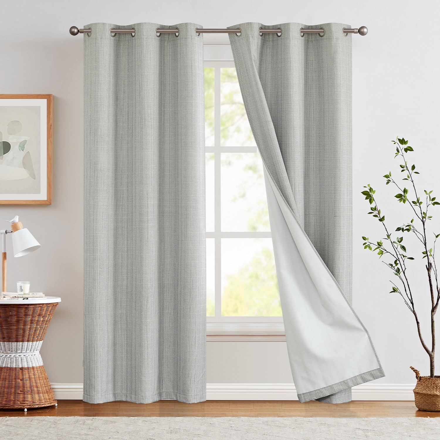 Curtainking Total Blackout Curtains 38x84 inch Grommet Curtains for ...