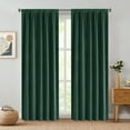 Curtainking Velvet Blackout Curtains 90 inch, Thermal Insulated, 2 ...