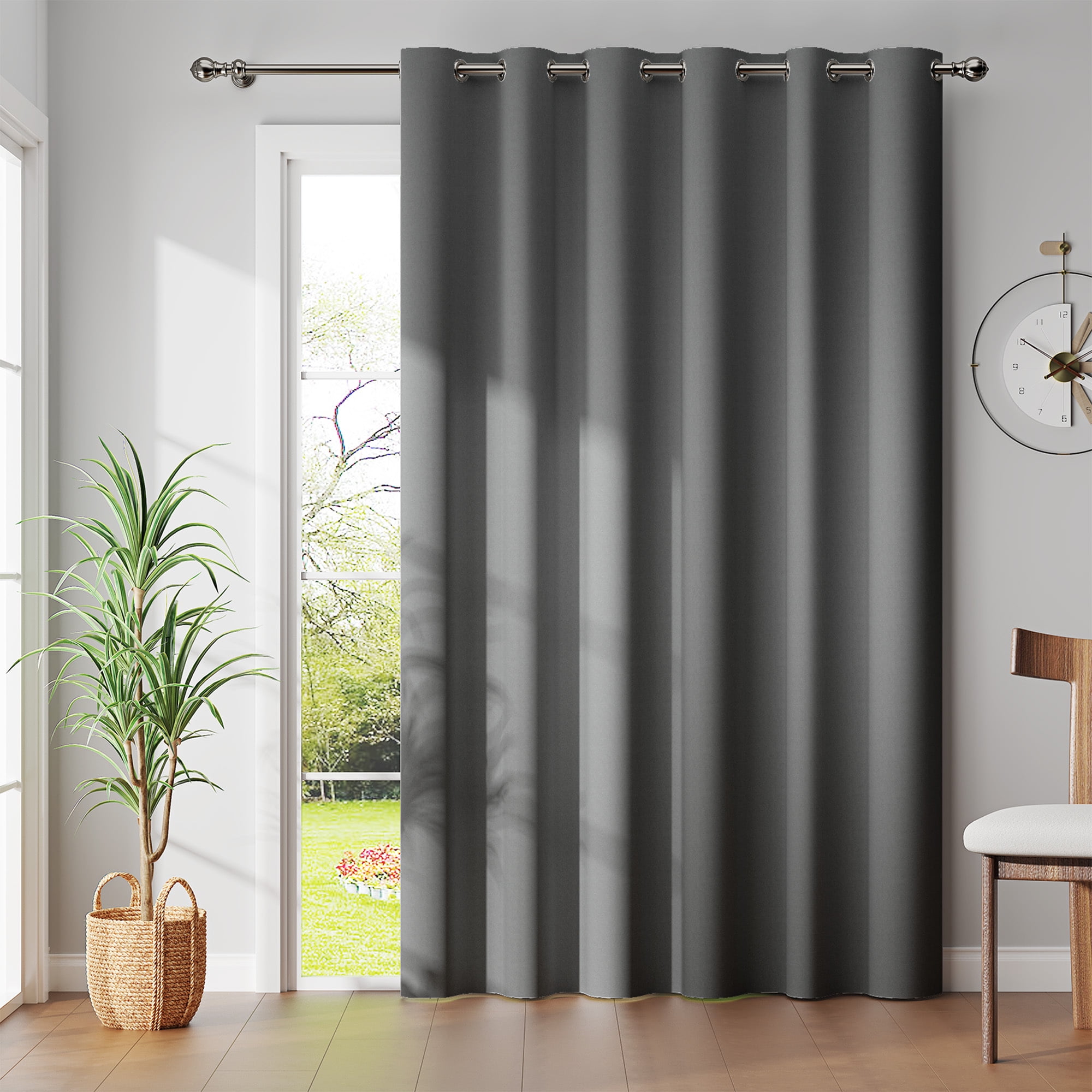 Curtainking Wide Width Curtain Blackout Curtain with Grommet Top Room ...