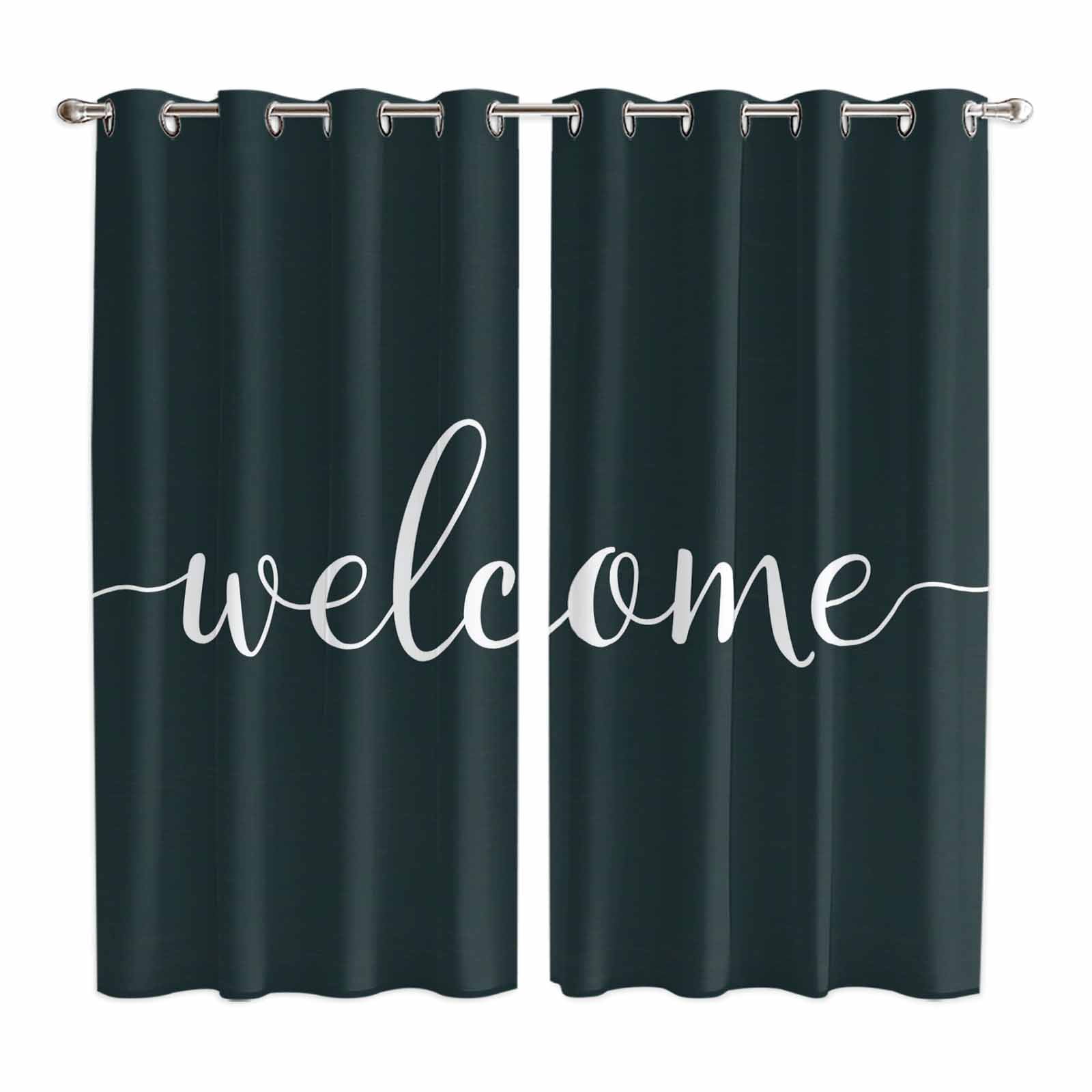 Curtains 63 Inch Length 2 Panels, Welcome Grommets Window Treatment ...