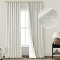 Curtains 96 Inches Long 2 Panel Set,Black Out Linen Track System ...