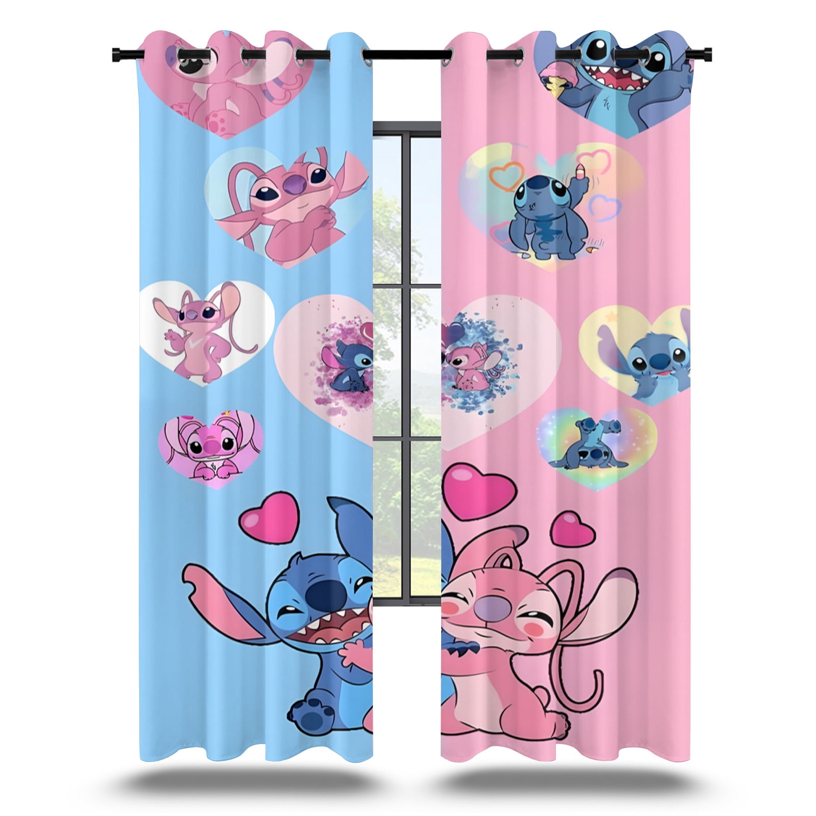 Curtains Cartoon Character Curtains for Boys Girls Bedroom 42Wx63H ...